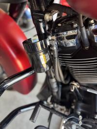 DK Custom Cool-n-Clean Oil Filter Relocation Kit Sportster Dyna Softail ...