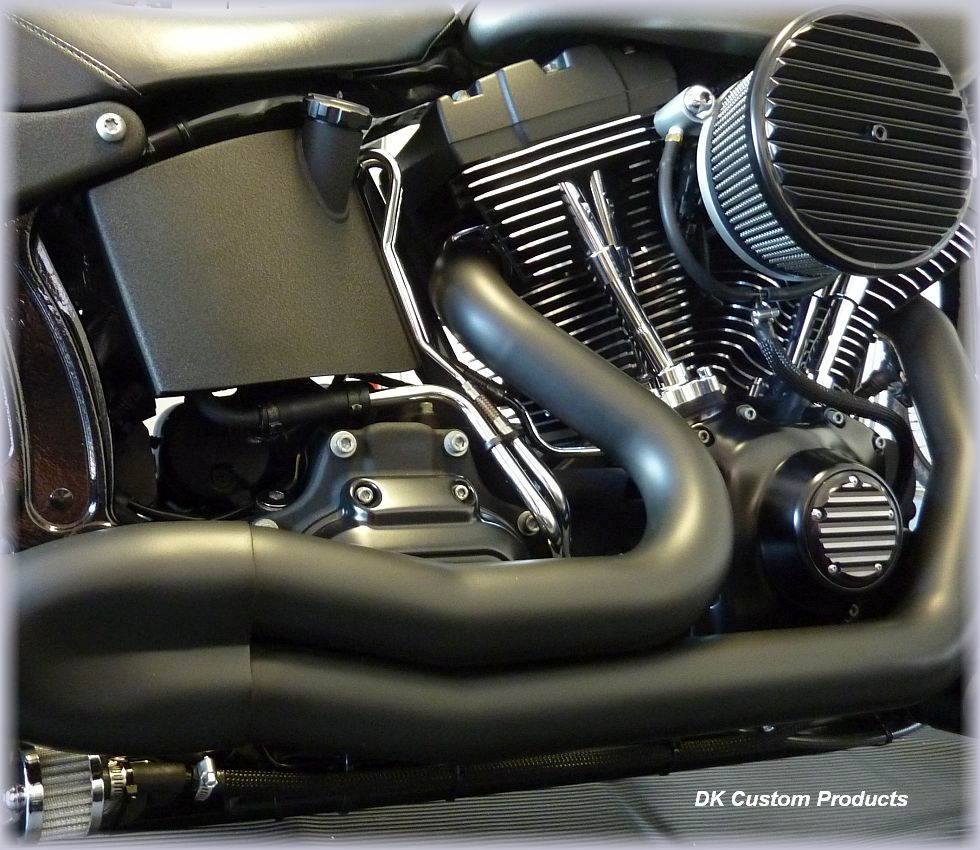 Harley braided hose crankcase head breathers system DK Custom