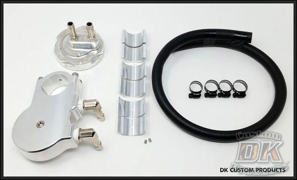 DK Custom Cool-n-Clean Oil Filter Relocation Kit Machine Cut Finish ...